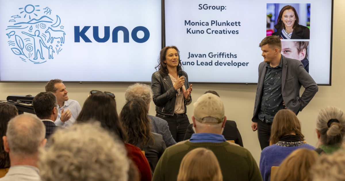 Hobart launch: S. Group's Monica Plunkett and Javan Griffiths | Kuno